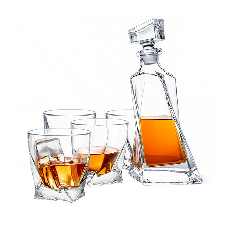 Click here for JoyJolt Atlas Whiskey Decanter Set of 5 - Clear prices