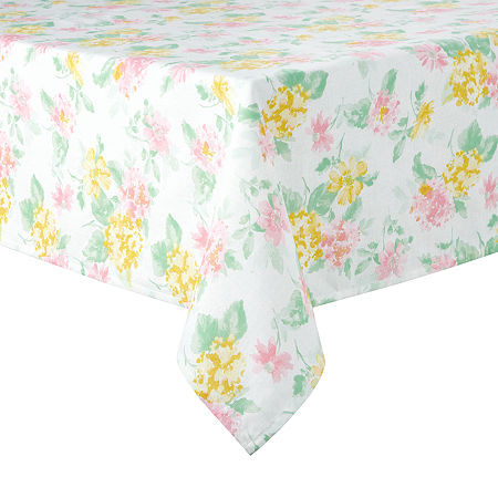 Martha Stewart Amber Floral Tablecloth  60 x 102 - Petal Pink