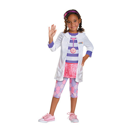 Click here for Girls Classic Doc McStuffins Costume  4-6  White prices