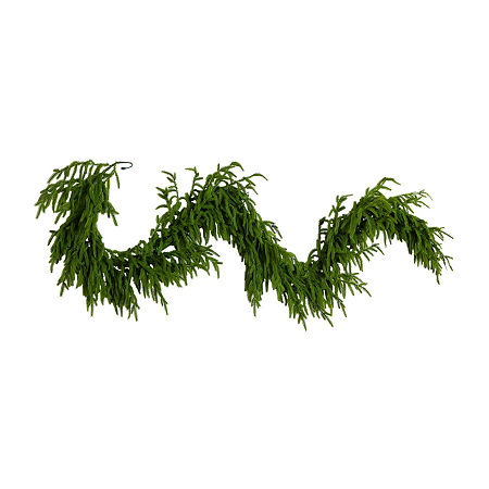 Nearly Natural 6 Pre-Lit Artificial Touch Norfolk Island Pine Garland Led Lights - Green