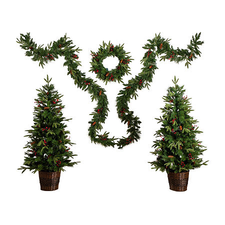 Click here for Nearly Natural 5 Pc Garlands And Wreath Set 5 Foot... prices