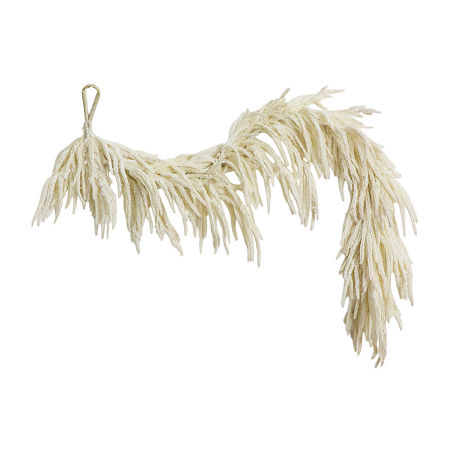 Nearly Natural 5 Artificial Touch Norfolk Island Pine Garland with Natural Look - White