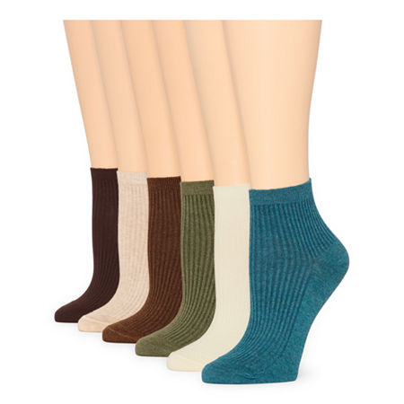Click here for Womens Gold Toe(R) 6pk. Simple Rib Quarter Socks prices