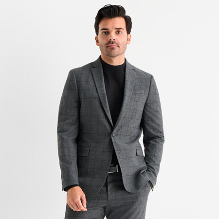 Click here for J. Ferrar Windowpane Mens Slim Fit Suit Jacket  38... prices