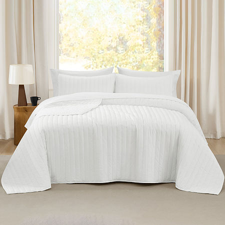 Click here for Brooklyn Loom Oversized Cotton Percale 3-Pc. Quilt... prices
