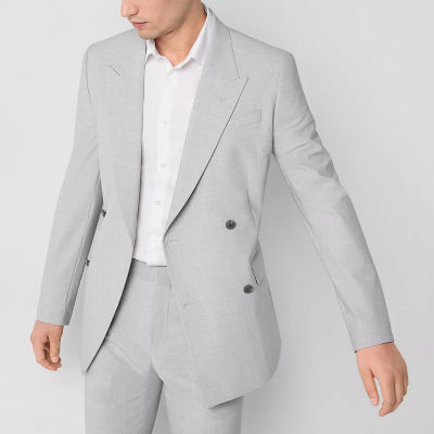 J. Ferrar Ultra Comfort Mens Slim Fit Suit Jacket, Color: Cool Gray ...
