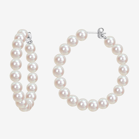 Click here for Womens White Cultured Freshwater Pearl Sterling Si... prices