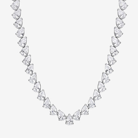 Click here for Womens White Sapphire Sterling Silver 18 Inch Tenn... prices