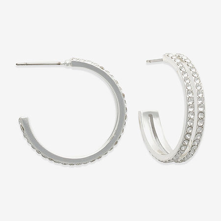 Click here for Mixit Womens 24mm Hoop Earrings  One Size  Gray prices