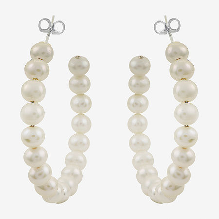 Click here for Womens White Cultured Freshwater Pearl Sterling Si... prices