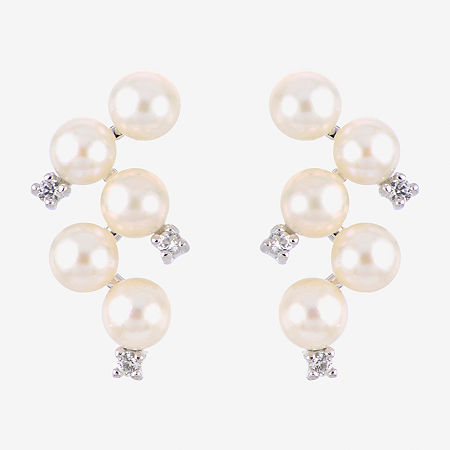 Click here for Womens White Cultured Freshwater Pearl Sterling Si... prices