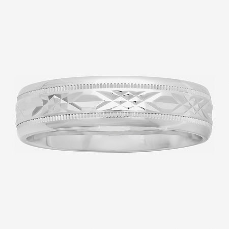 Click here for Personalized Mens 6mm Comfort Fit Sterling Silver... prices