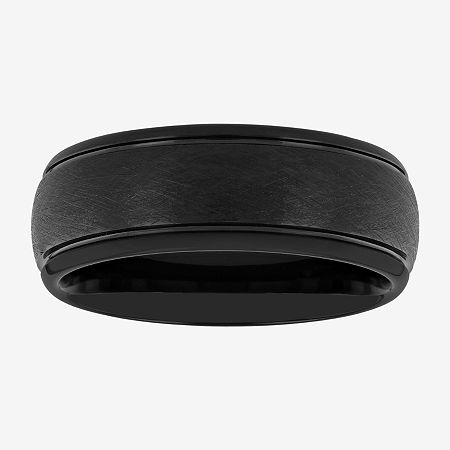 Click here for Mens 8MM Tungsten Wedding Band  11  Black prices