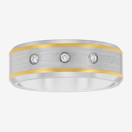 Click here for Mens 1/10 CT.T.W. Natural Diamond Two-Tone Wedding... prices