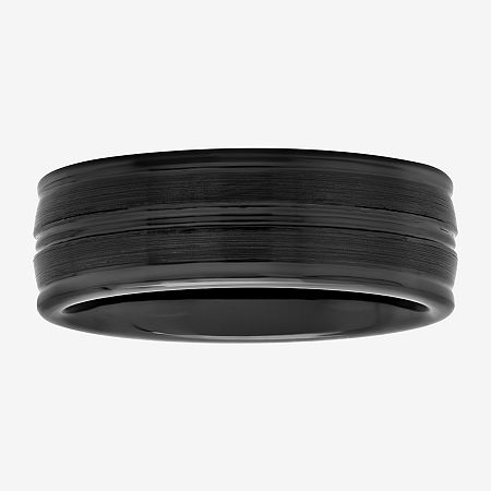 Click here for Mens Striped Black Ceramic 8mm Comfort Fit Wedding... prices