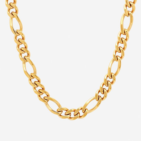 Click here for Mens Yellow Stainless Steel Figaro Chain  One Size prices