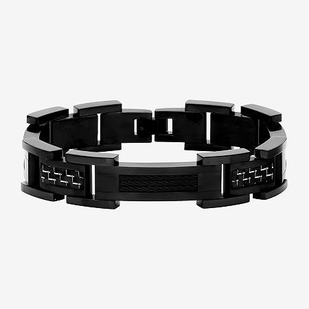 Click here for Mens Black Ion-Plated Stainless Steel and Carbon F... prices
