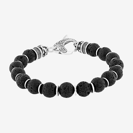 Click here for Mens Lava Bead Beaded Bracelet  One Size  Black prices