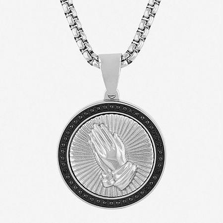Click here for Mens 1/4 CT. T.W. Natural Diamond Stainless Steel... prices