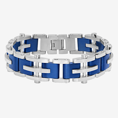 Click here for Mens 8 1/2 Inch Stainless Steel Blue IP Finish Cro... prices