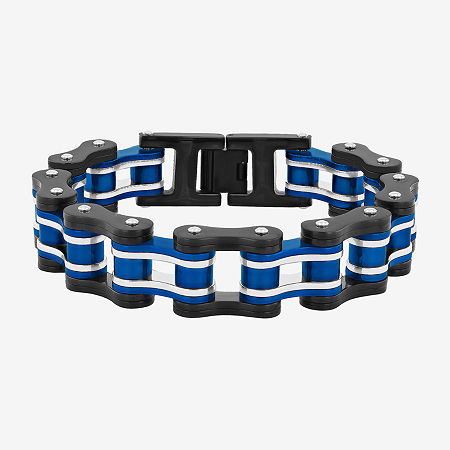 Click here for Mens Stainless Steel Solid 8 1/2 Inch Link Bracele... prices