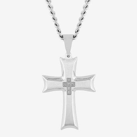 Click here for Mens Diamond Accent White Diamond Stainless Steel... prices