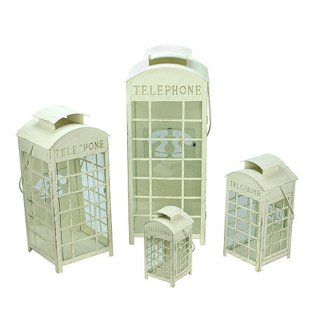 Click here for Set of 4 Weathered Cream and Gold Telephone Booth... prices