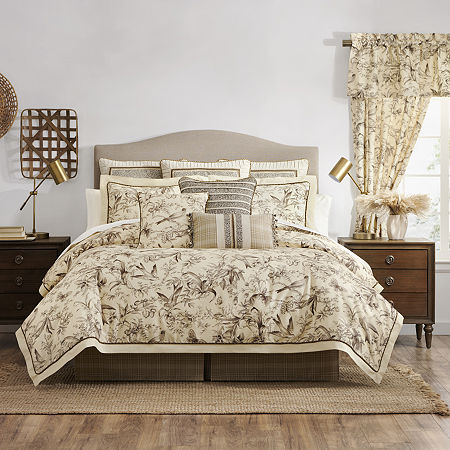 Rose Tree Bird Paradise 4-Pc. Comforter Set  King - Sepia