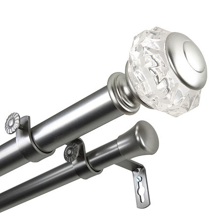 Click here for Rod Desyne Inez Double Curtain Rod  One Size  Silv... prices