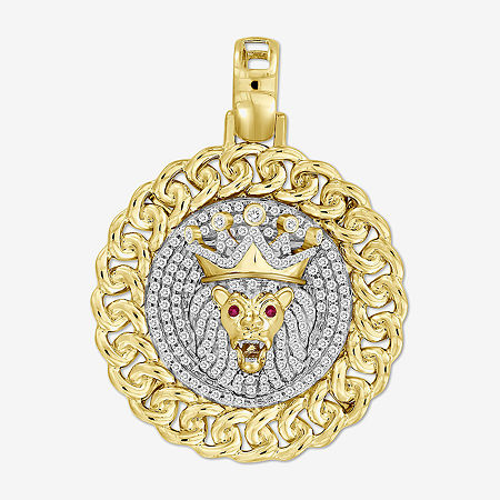 Click here for Lion Mens 3/8 CT. T.W. Natural White Diamond 10K G... prices