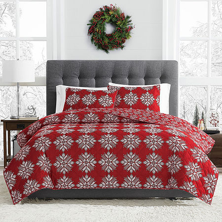 Click here for Brooklyn Loom Isle Snowflakes 3-pc. Reversible Qui... prices