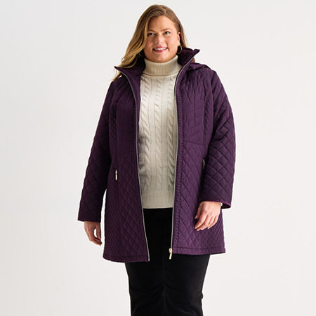 Click here for Gallery Womens Hooded Midweight Plus Quilted Jacke... prices