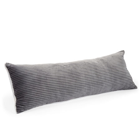 Click here for Hudson & Main Ribbed Body Pillow  One Size  Gray prices
