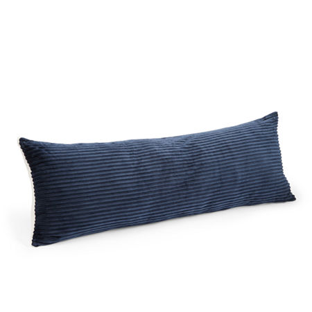 Click here for Hudson & Main Ribbed Body Pillow  One Size  Blue prices