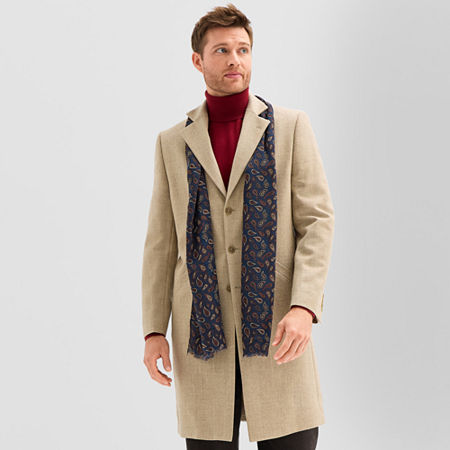 Click here for Stafford Wool Blend With Scarf Mens Topcoat Coat... prices