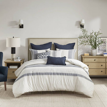 Madison Park Signature Murphy Oversized Cotton 8-Pc. Comforter Set  Full/Queen - Blue