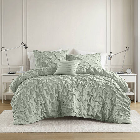 Click here for 510 Design Bailey Diamond Pintuck Pleated Woven Co... prices
