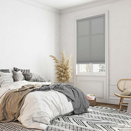 Eco Estates Honeycomb Cut-To-Width Cordless Light-Filtering Cellular Shade  One Size  Gray