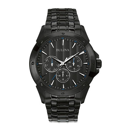 Click here for Bulova Mens Black Ion-Plated Stainless Steel Brace... prices