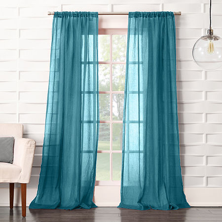 No. 918 Aubree Solid Sheer Rod Pocket Panel Curtain