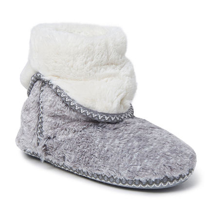 Click here for Dearfoams Beth Furry Womens Memory Foam Bootie Sli... prices