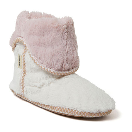 Click here for Dearfoams Beth Furry Womens Memory Foam Bootie Sli... prices