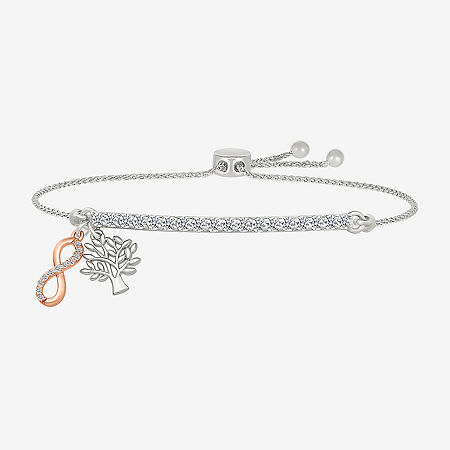 Click here for Tree Of Life Womens Lab Created White Sapphire 10K... prices