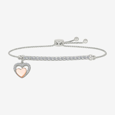 Click here for Womens Lab Created White Sapphire 10K Rose Gold St... prices