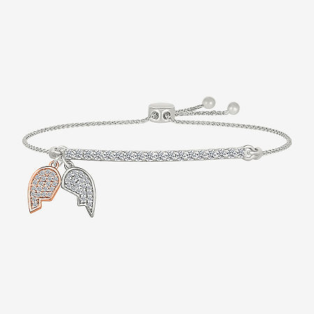 Click here for Womens Lab Created White Sapphire 10K Rose Gold St... prices
