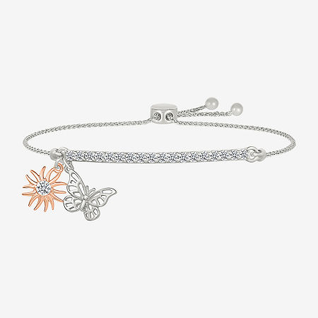 Click here for Hermanas Womens Lab Created White Sapphire 10K Ros... prices