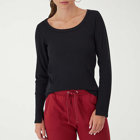 Click here for Champion Womens Scoop Neck Long Sleeve Active T-Sh... prices