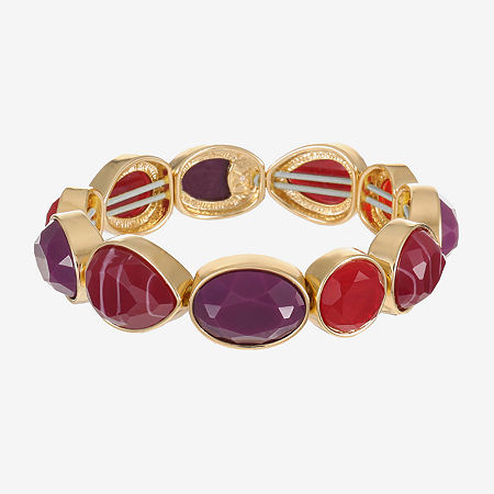 Click here for Mixit Gold Tone & Red Womens Stretch Bracelet  One... prices