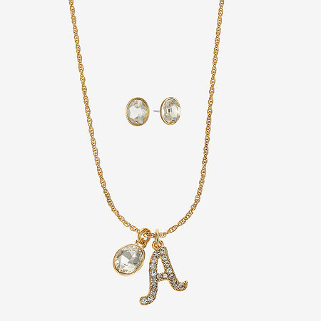 Click here for Monet Jewelry Gold Tone Initial Charm Necklace & S... prices