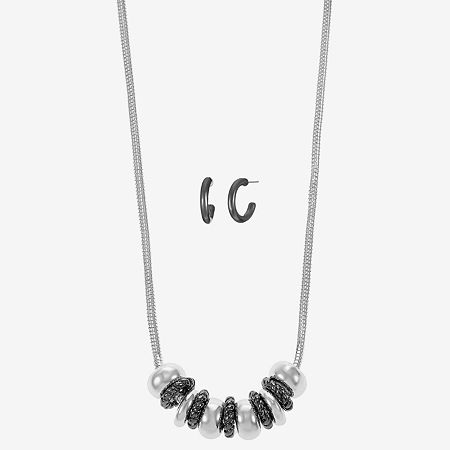 Click here for Liz Claiborne Frontal Slider Necklace & Huggie Ear... prices